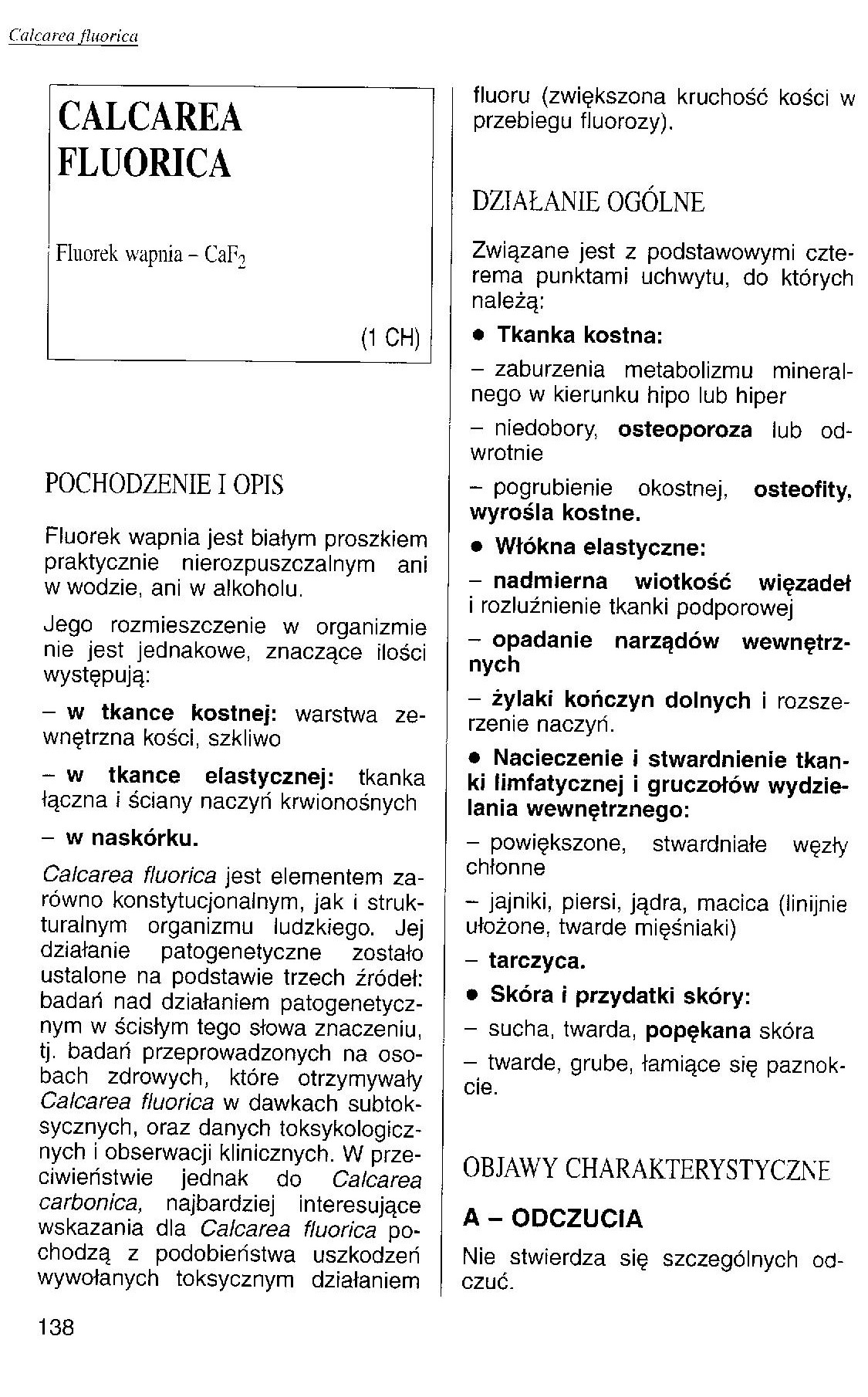 Materia Medica - Calcarea fluorica - Homeopatia Polska