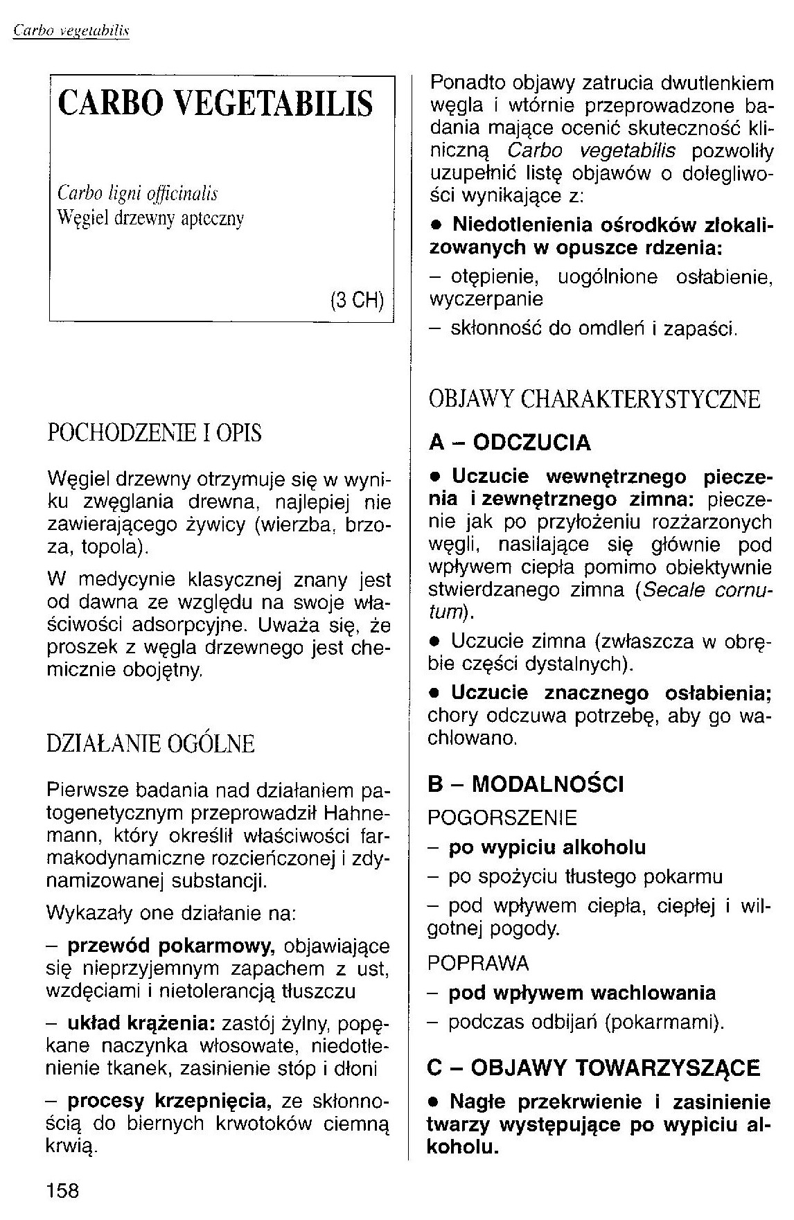 Materia Medica - Carbo Vegetabilis - Homeopatia Polska