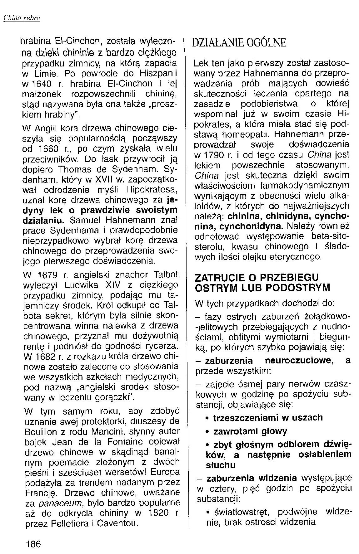Materia Medica - China Rubra - Homeopatia Polska