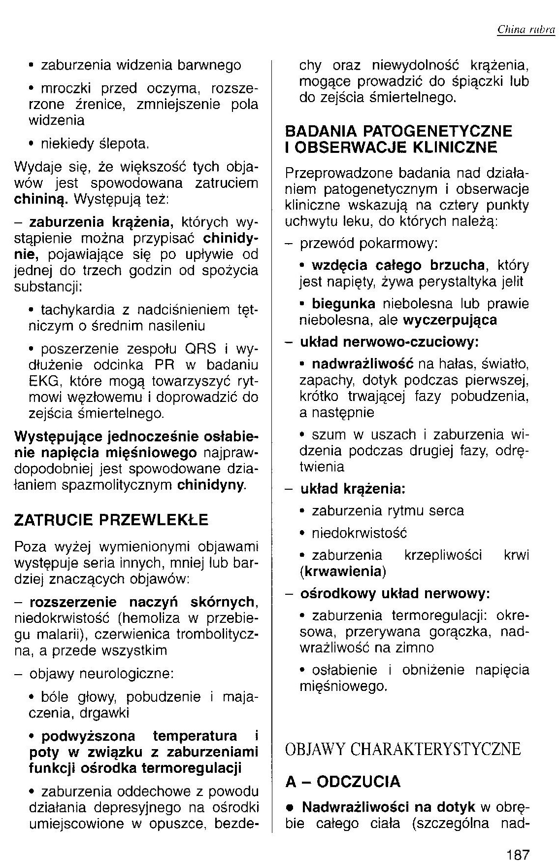 Materia Medica - China Rubra - Homeopatia Polska