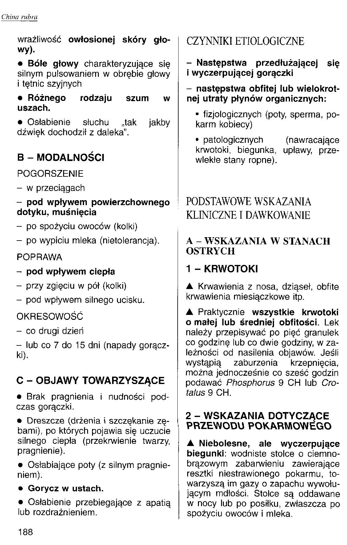 Materia Medica - China Rubra - Homeopatia Polska